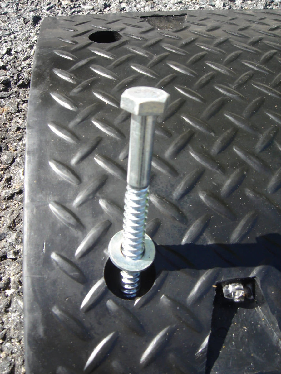4.2m Rubber Speed Hump with Fixings – Car Park Safety Supplies